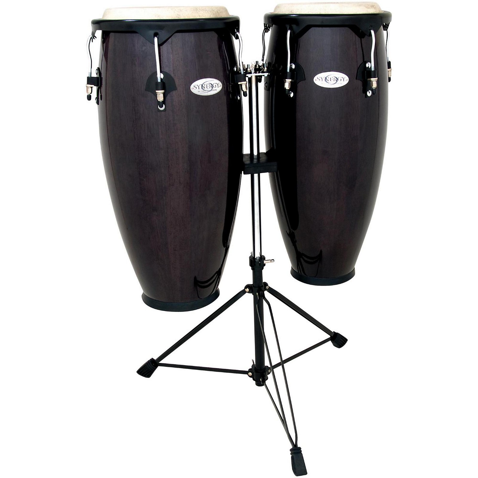 Toca Synergy Conga Set with Stand Transparent Black | Guitar Center