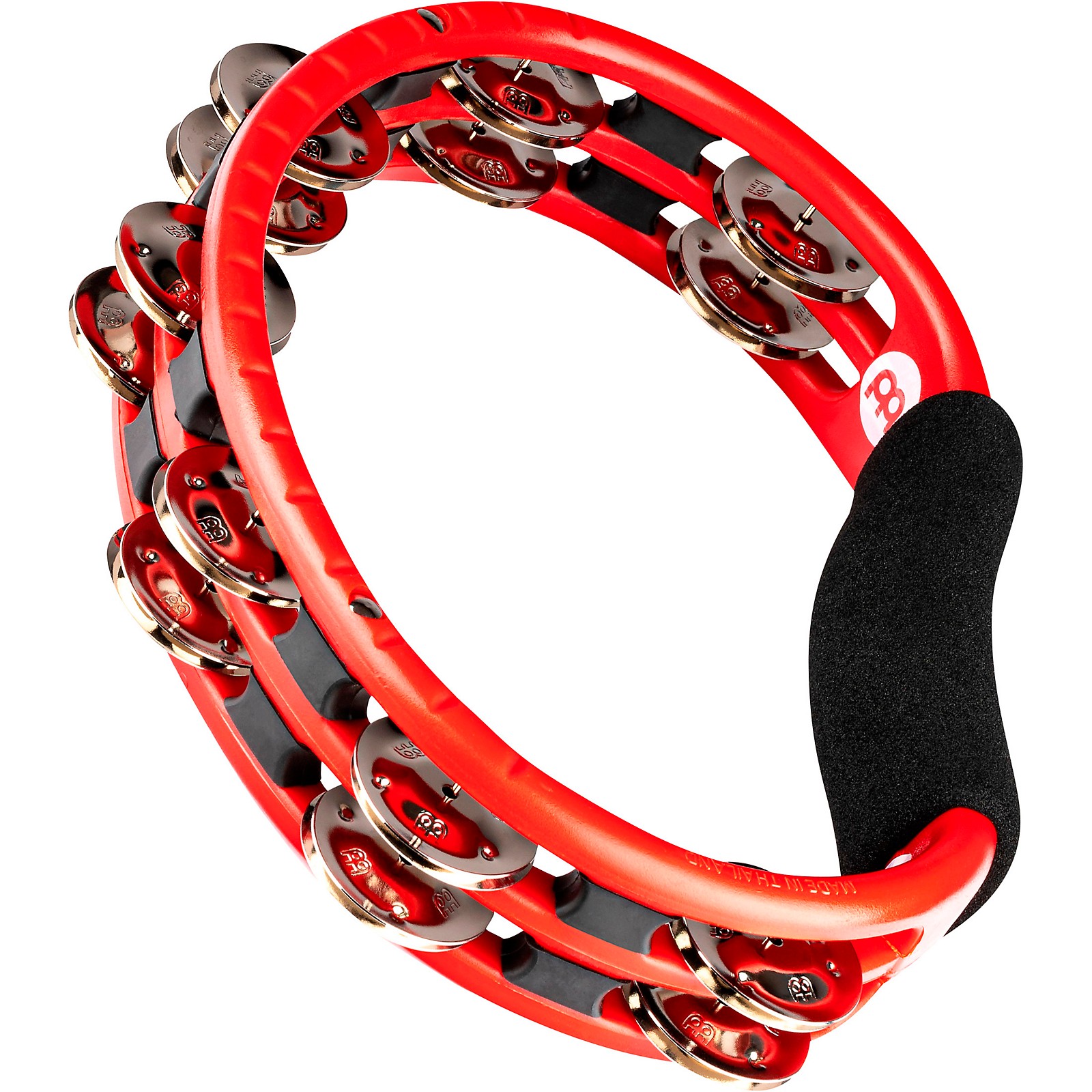 MEINL Handheld Tambourine with Steel Jingles Red | Guitar Center