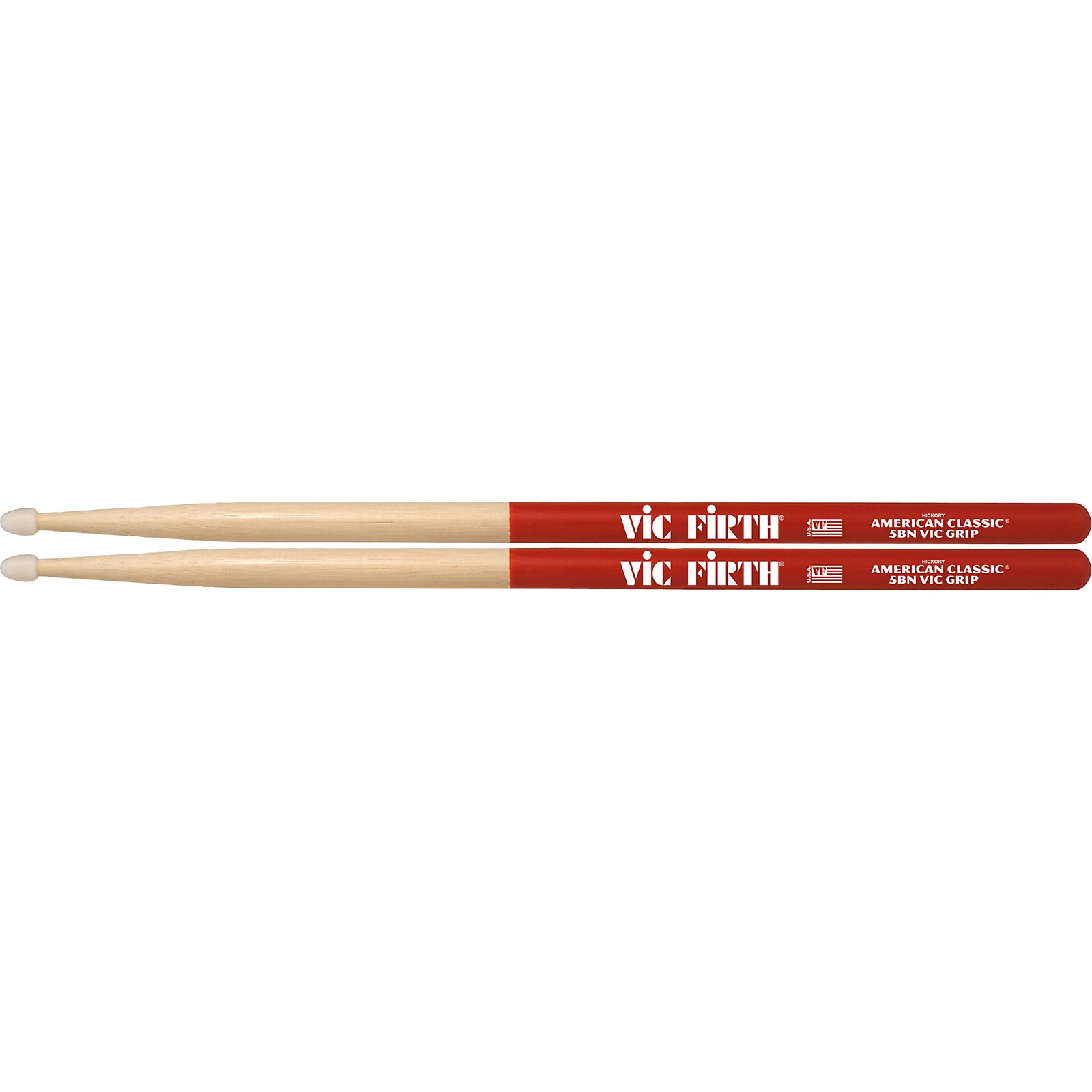 Vic Firth American Classic Vic Grip Hickory Drum Sticks 5B Nylon ...