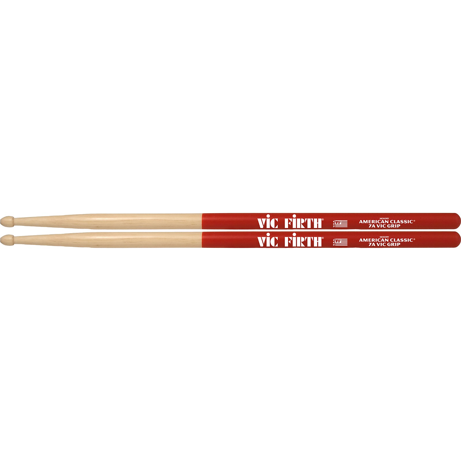 Vic Firth American Classic Vic Grip Hickory Drum Sticks 7A Wood ...