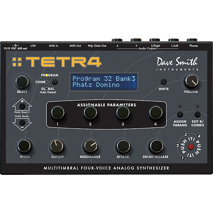Open Box Sequential Tetra Multitimbral Four-Voice Analog Synthesizer | Guitar Center