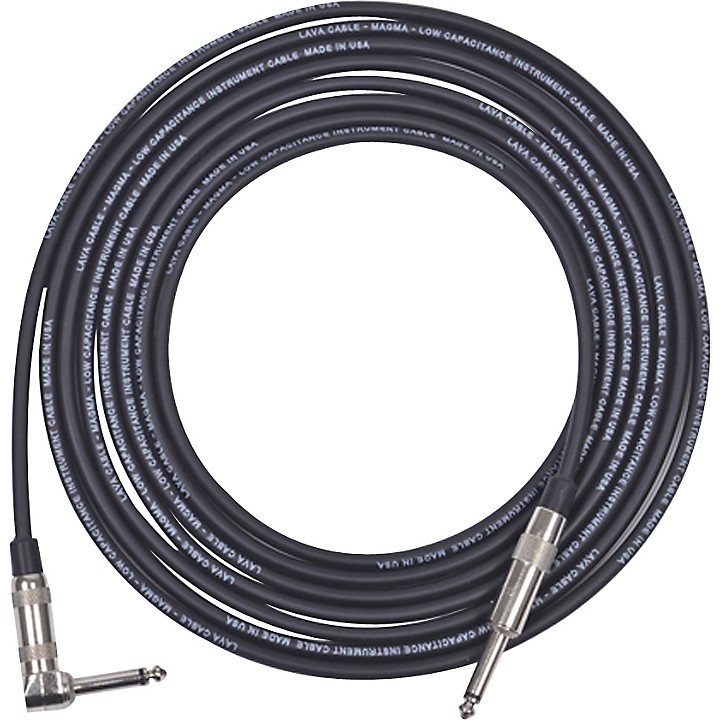 Lava Magma Instrument Cable Straight to Right Angle Black 15 ft ...