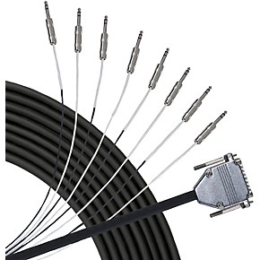 Livewire Advantage 8-Channel Snake D-sub to 1/4" TRS 5 ft. Black ...
