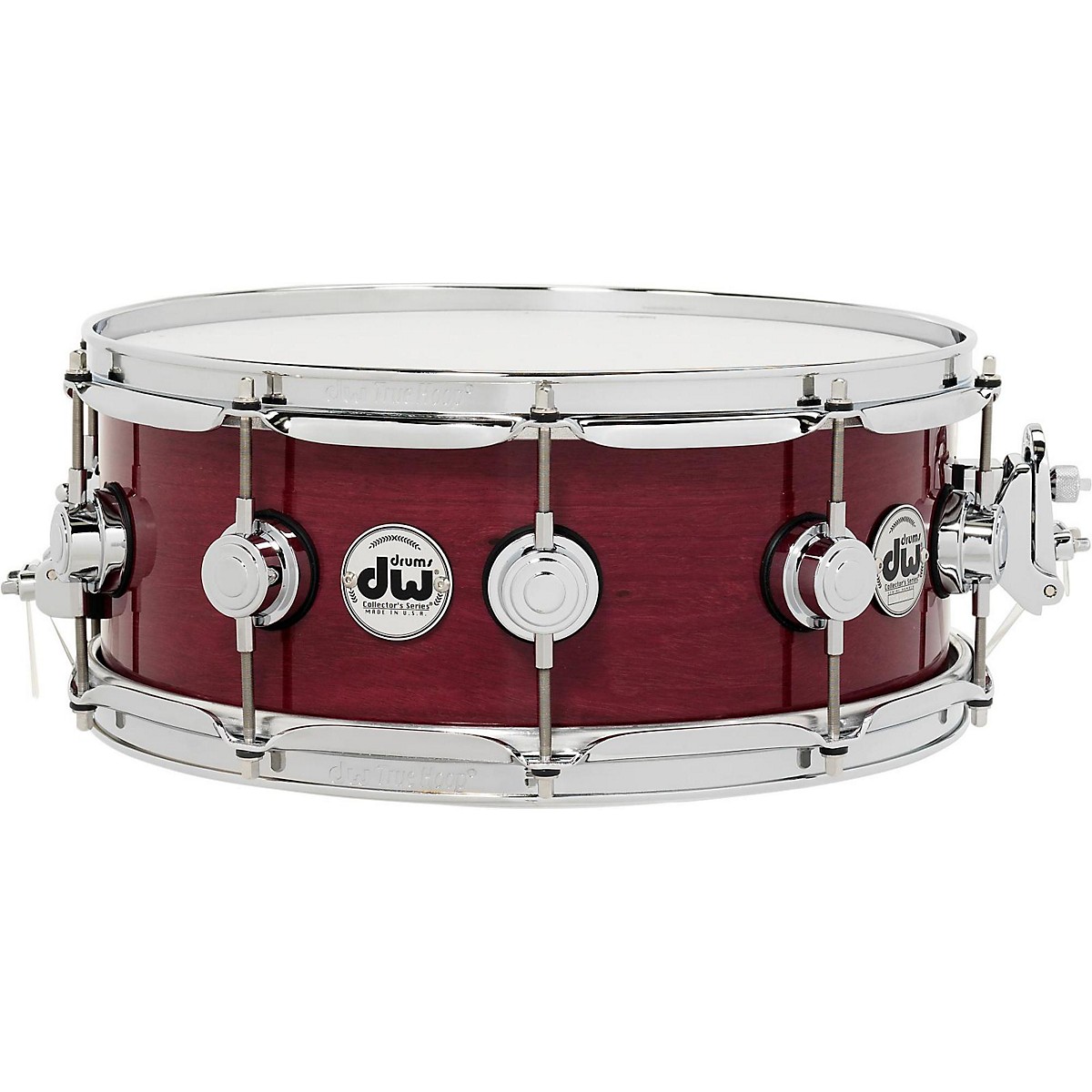 DW Collector's Series Purpleheart Lacquer Custom Snare Drum with Chrome ...