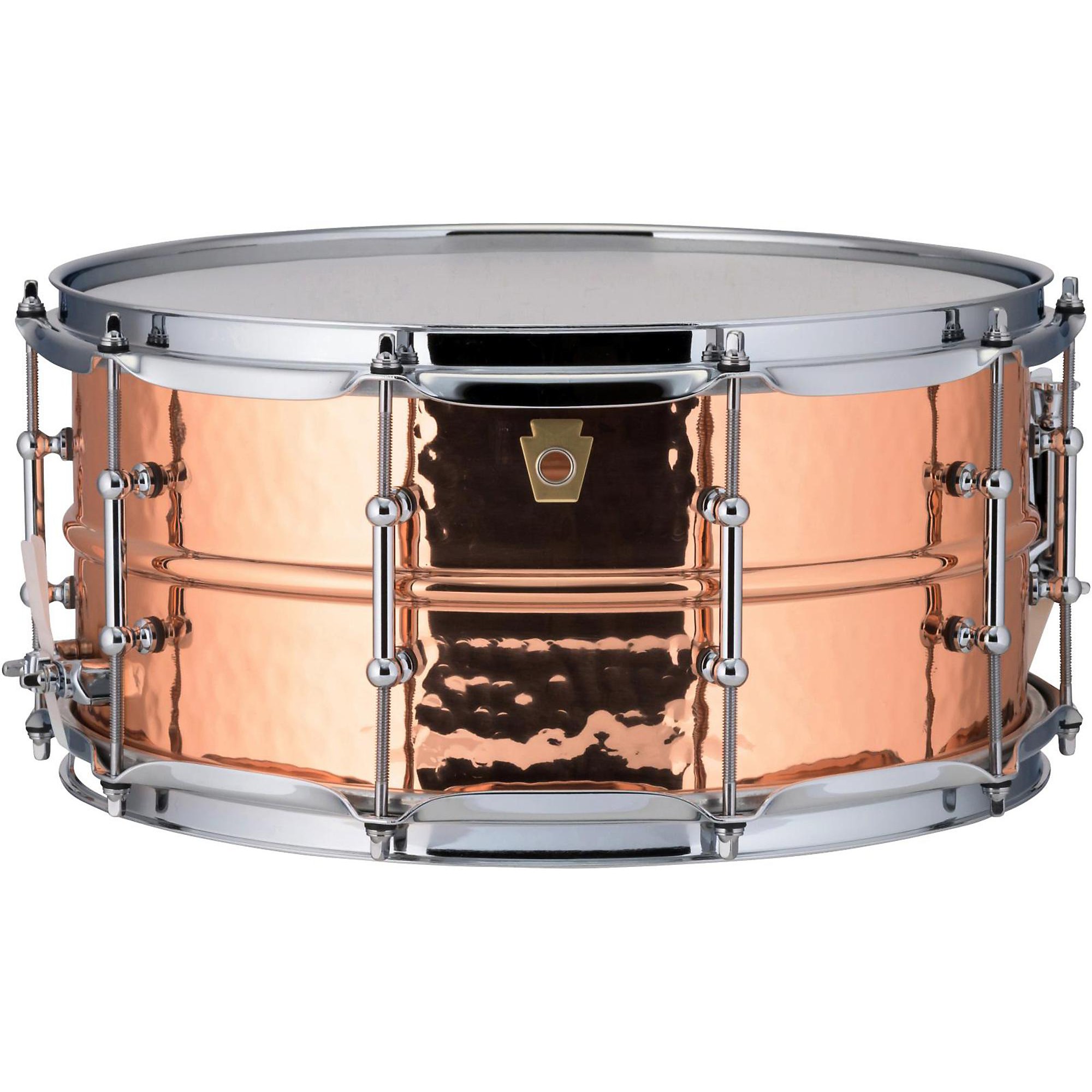 Ludwig Copper Phonic Hammered Snare Drum 14 x 6.5 in. Copper Finish ...
