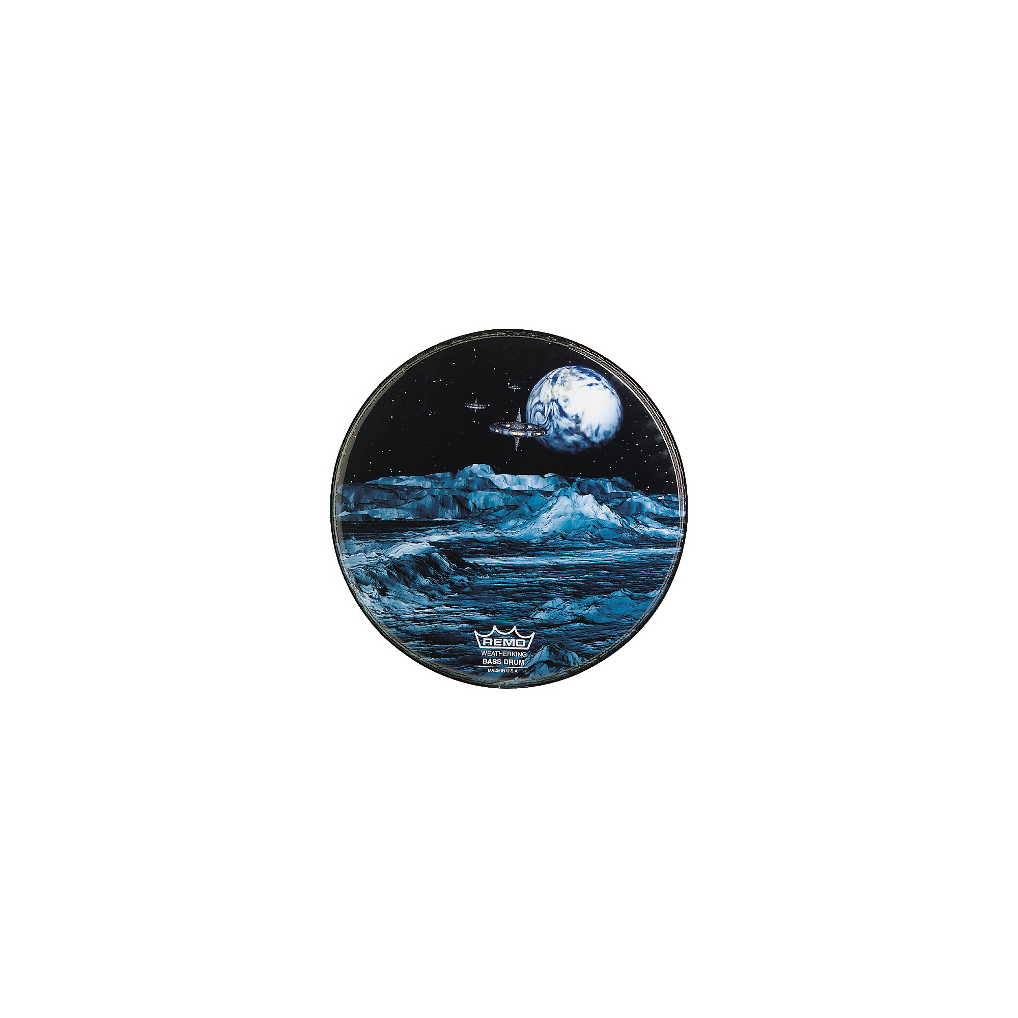 Remo Custom Graphic Blue Moon Resonant Bass Drum Head 22 in. | Guitar ...