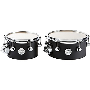 DW Design Series Concert Tom Set with Mount 8/10 Inch Black Satin ...