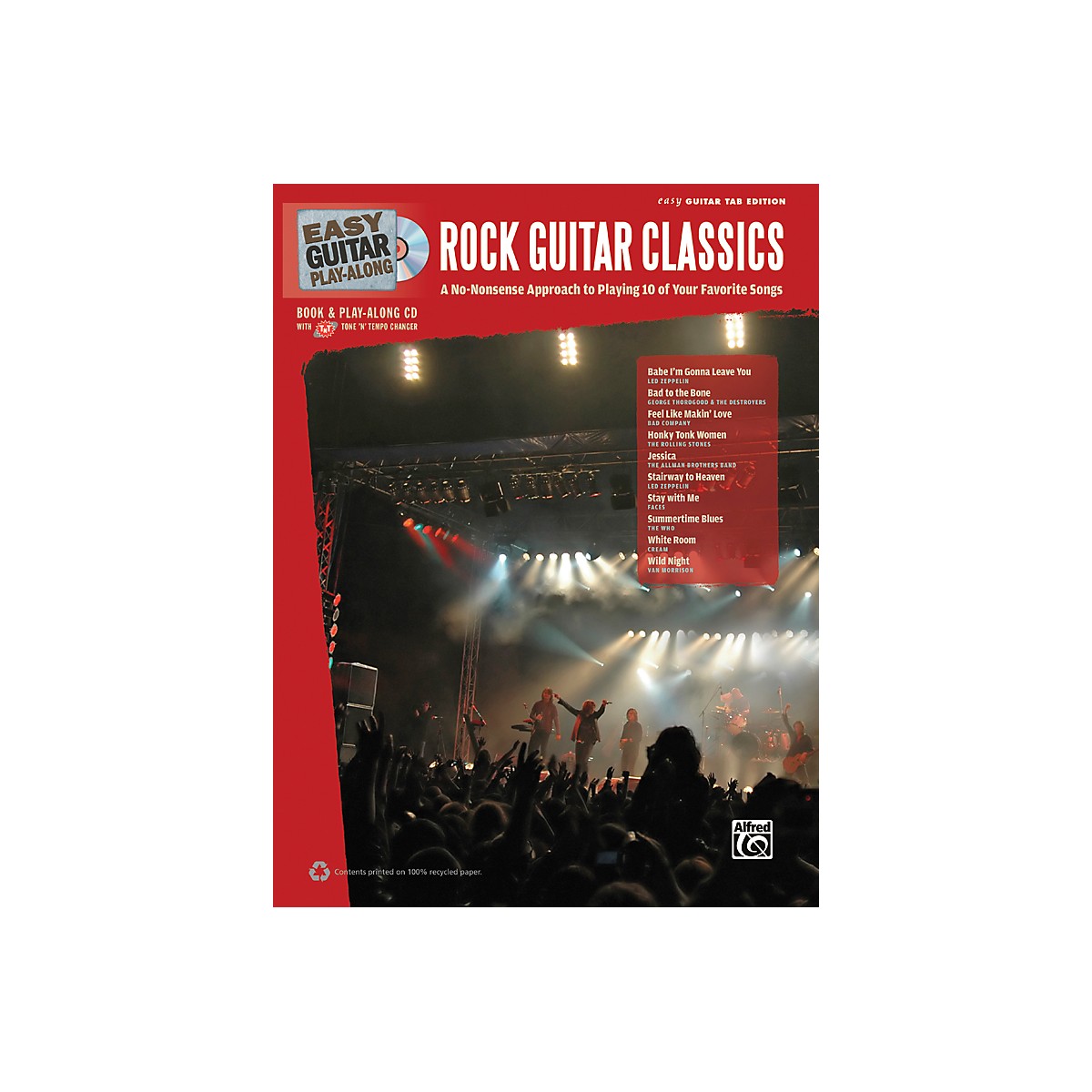 Alfred Easy Guitar Play-Along Rock Guitar Classics Book & CD | Guitar ...