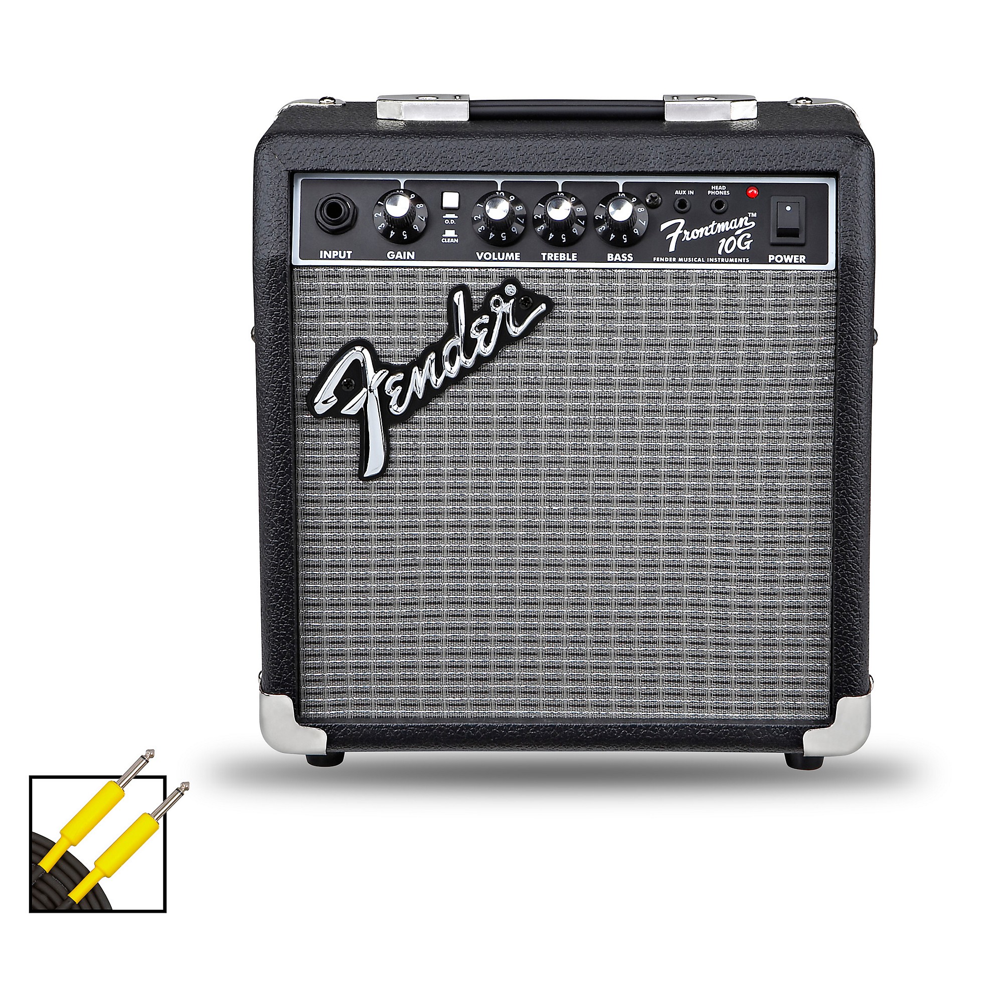 Fender Frontman 10G 10W Guitar Combo Amp with 20 Foot Instrument Cable ...