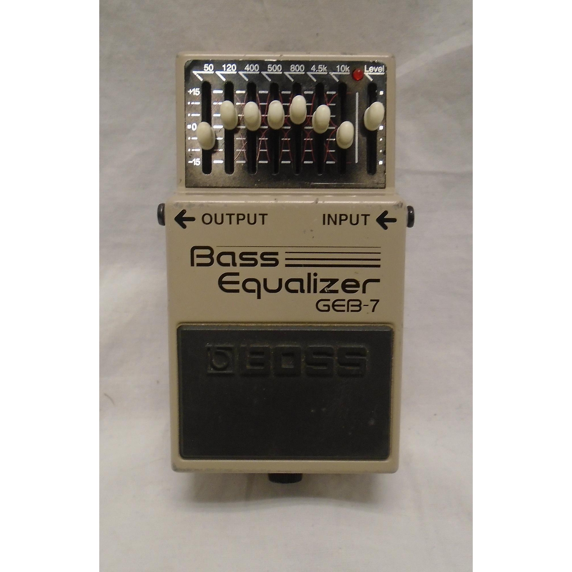 Used Boss GEB7 7 Band Bass Equalizer Bass Effect Pedal | Guitar Center