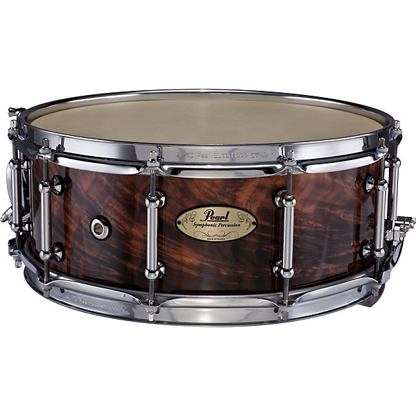 Pearl Concert Series Maple Snare Drum with SR-017 Strainer Artisan II Natural Feathered Walnut ...