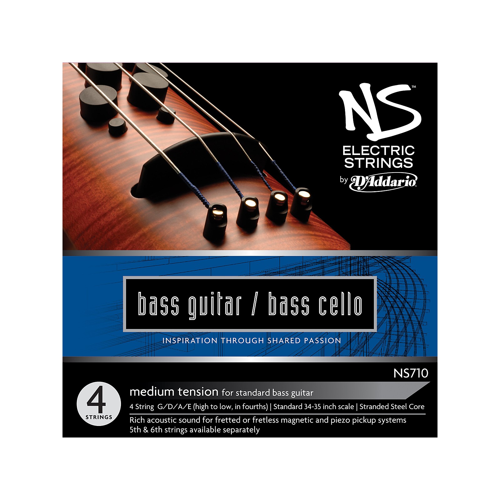D'Addario NS710 NS Electric Bass/Cello Strings | Guitar Center