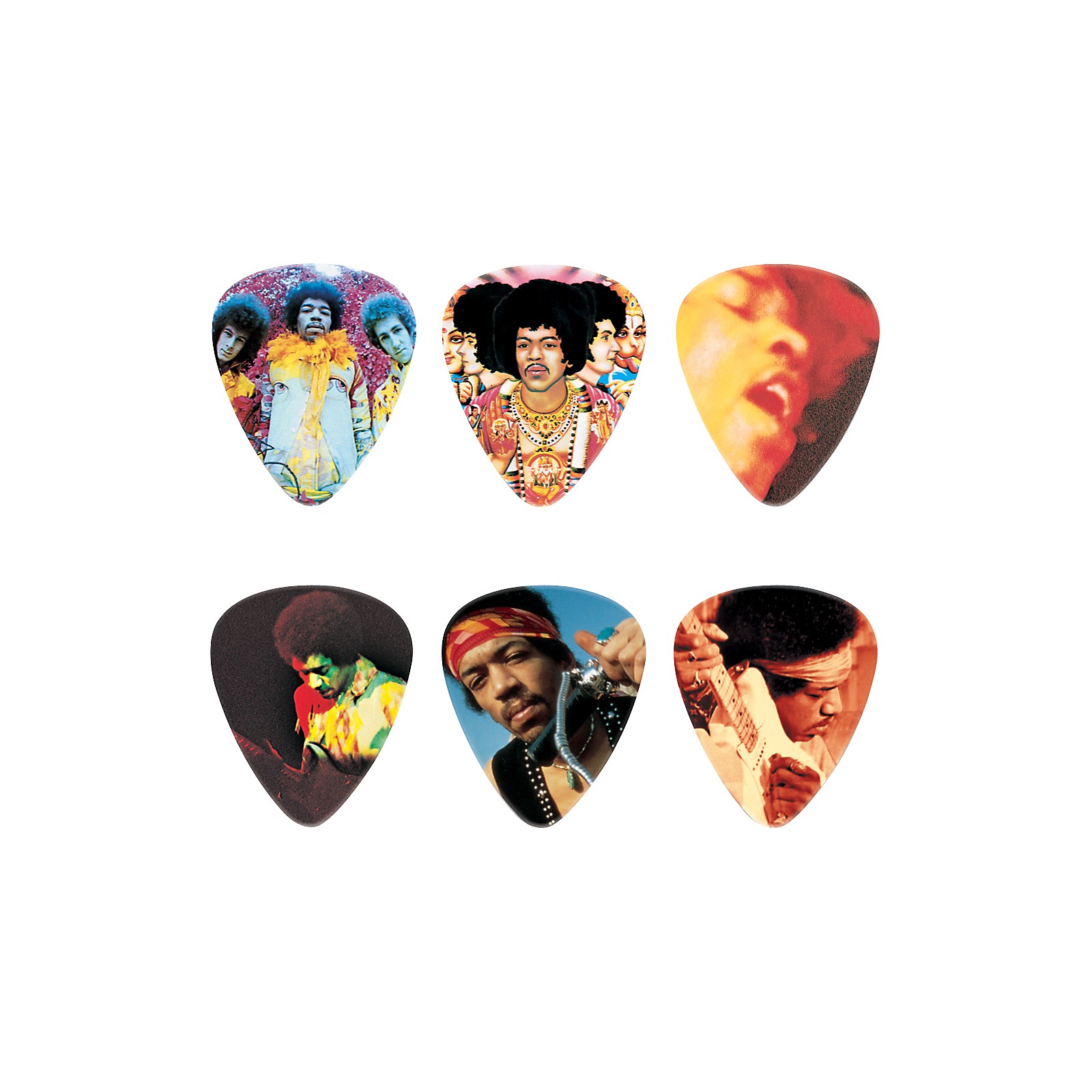 Dunlop Jimi Hendrix Montage Pick Tin With 6 Heavy Picks | Guitar Center