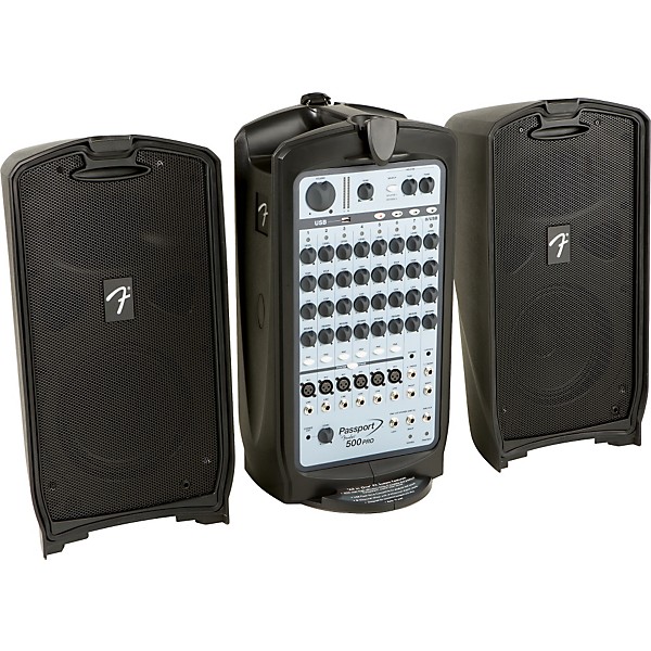 Fender Passport 500 Pro 2 Mic PA Package with Rock N Roller Cart ...