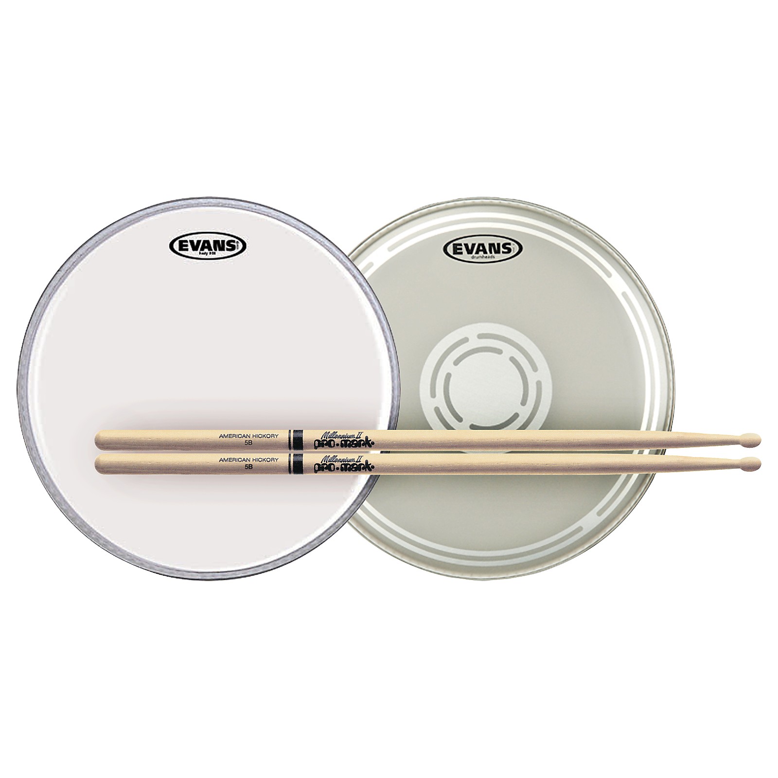 Evans EC Reverse Dot Snare Batter and Snare Side Head Pack With Free ...