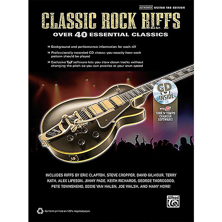 Alfred Classic Rock Riffs Guitar Book & CD | Guitar Center