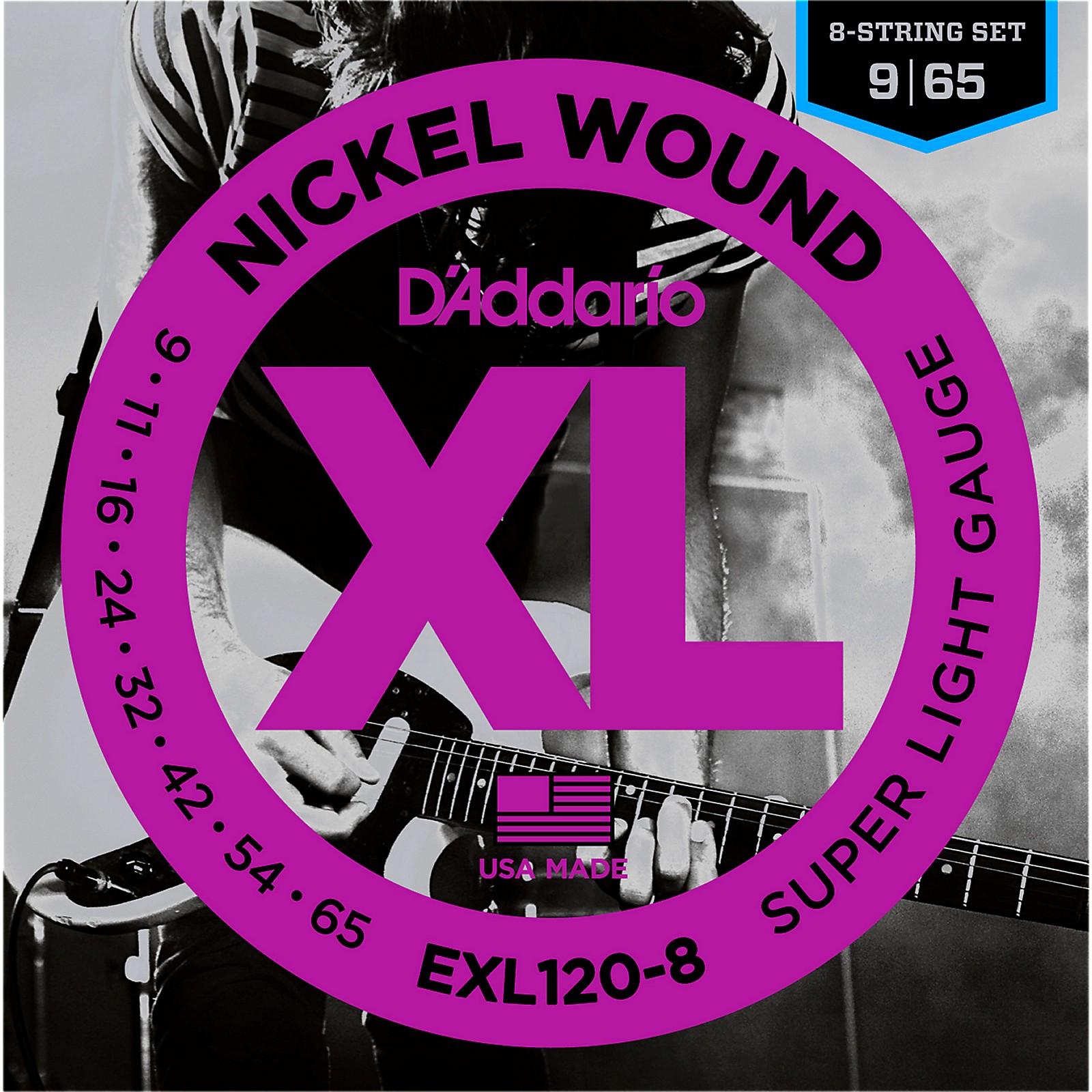 D'Addario EXL120-8 8-String Super Light Electric Guitar Strings ...