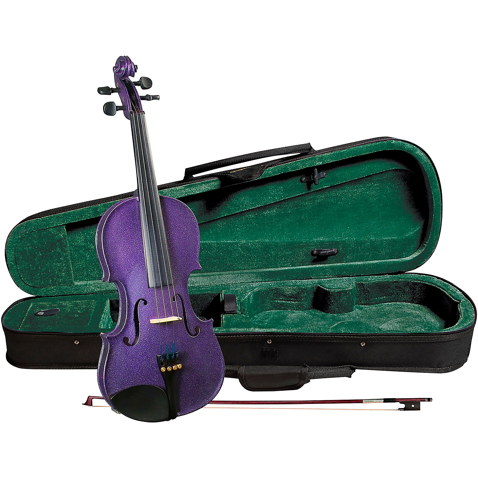 Cremona SV-75PP Premier Novice Series Sparkling Purple Violin Outfit 3/ ...