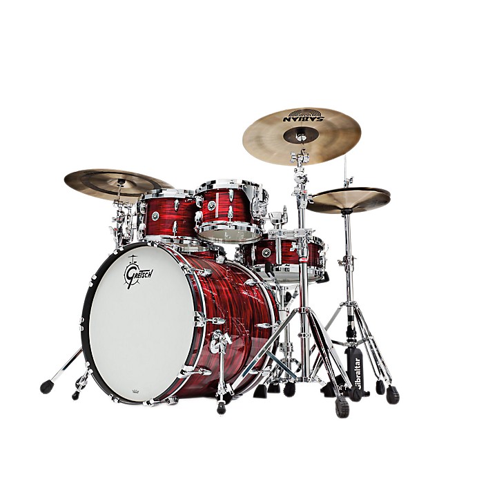 Gretsch Drums USA Brooklyn Series 4-Piece Shell Pack Ruby Red Oyster ...