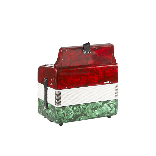 Baronelli 31 Treble Button with 12 Bass Accordion Red, White, Green ...