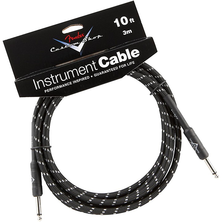 Fender Custom Shop Performance Series Instrument Cable Black Tweed 10 ...