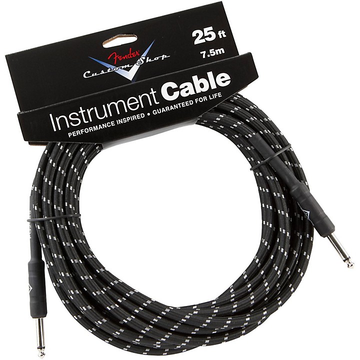 Fender Custom Shop Performance Series Instrument Cable Black Tweed 25 ...