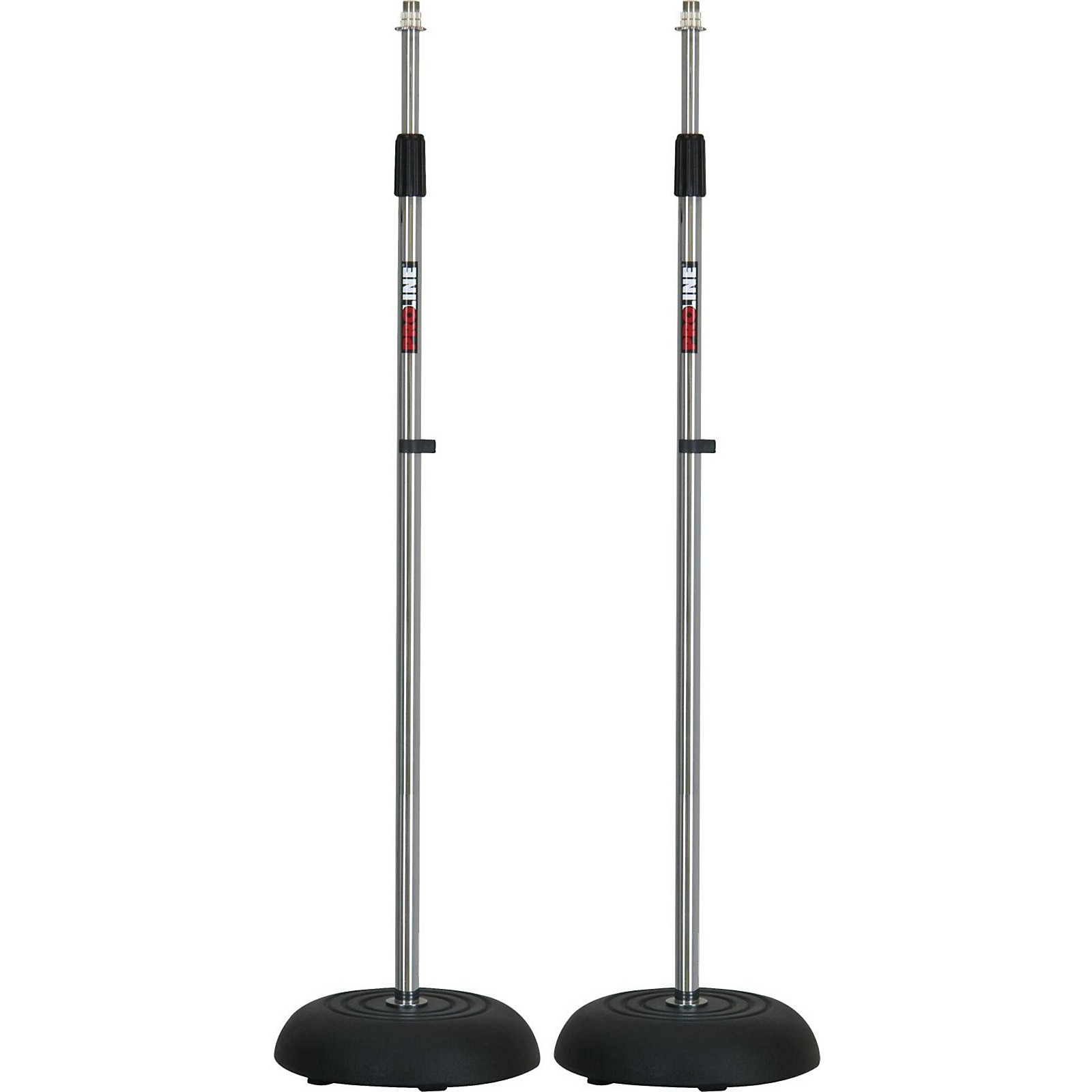 Proline MS235CR Round Base Mic Stand 2 Pack Chrome | Guitar Center