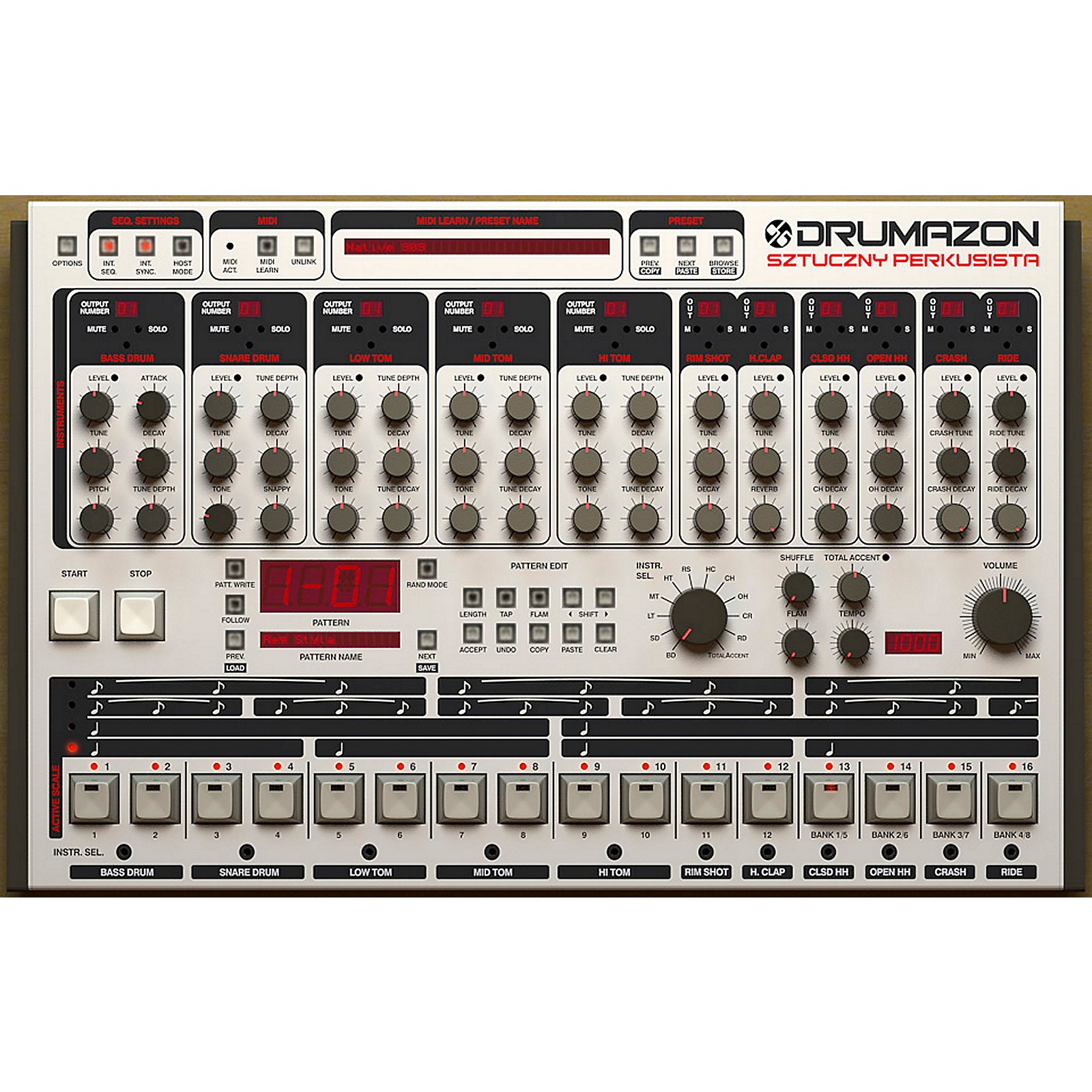 D16 Group Drumazon TR909 Emulation Software (VST/AU) | Guitar Center