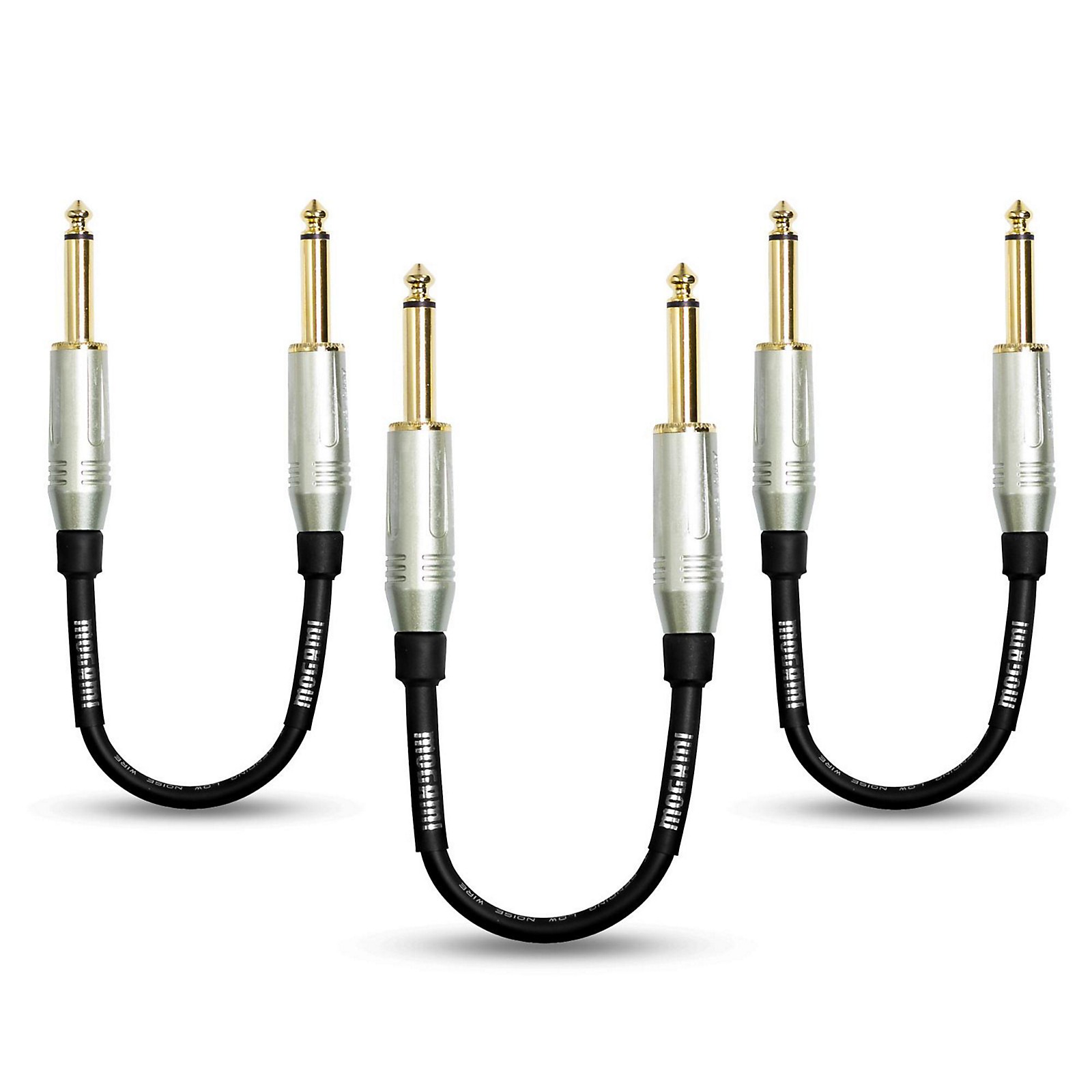 Mogami 1/4" Straight Patch Cable, 8" (3-Pack) | Guitar Center