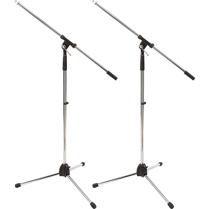 Proline MS220 Tripod Boom Microphone Stand 2-Pack Chrome | Guitar Center