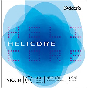 D'Addario Helicore Violin Set Strings 4/4 Size Medium Wound E | Guitar ...