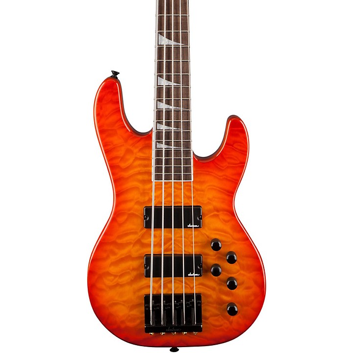 Jackson JS3V Concert 5-String Bass with Quilted Maple Top Transparent ...