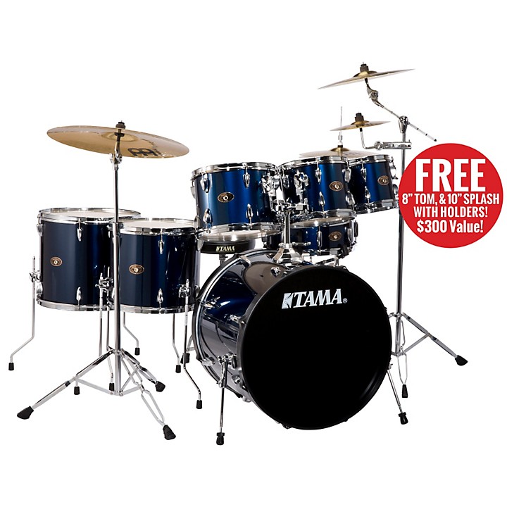 TAMA Imperialstar 6-Piece Drum Set with Cymbals and Free 8" Tom ...