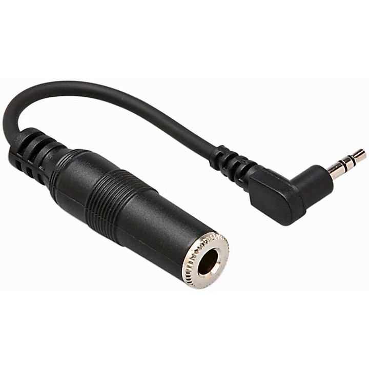 Hosa MHE100.5 Balanced 1/4" TRS Female to Right-Angle Stereo 3.5mm Male ...