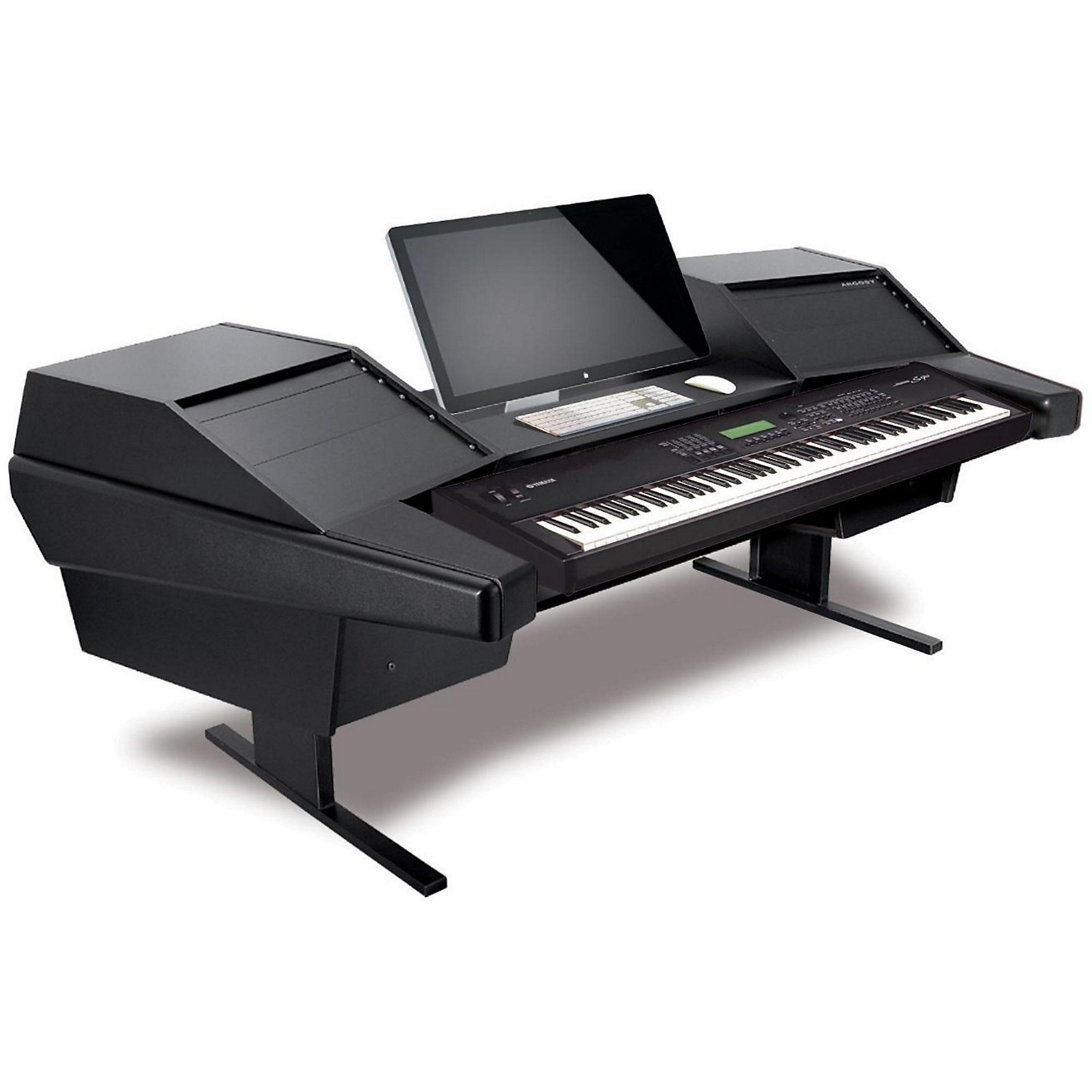 Argosy Dual 15K-803 Keyboard Workstation Solid Mahogany Hardwood Trim ...