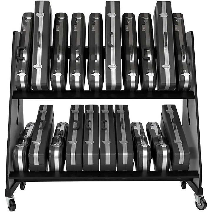 A&S Crafted Products Band Room Violin & Viola Case Shelf Rack 63 x 52 x ...