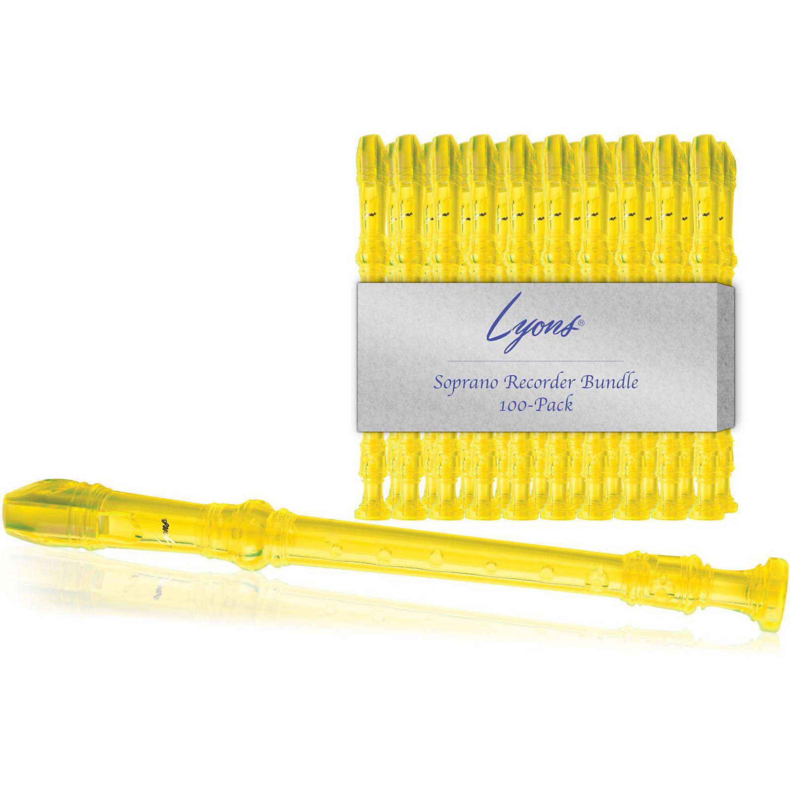 Lyons Soprano Recorder Value Bundle 100-Pack Transparent Yellow ...