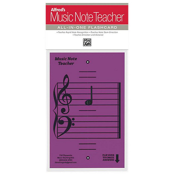 Alfred Alfred's Music Note Teacher All-In-One Flashcard Purple | Guitar ...
