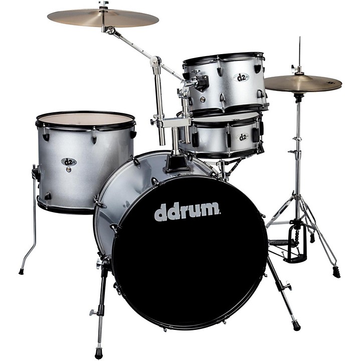 ddrum D2 4-Piece Drum Set Silver Sparkle Black Hardware | Guitar Center