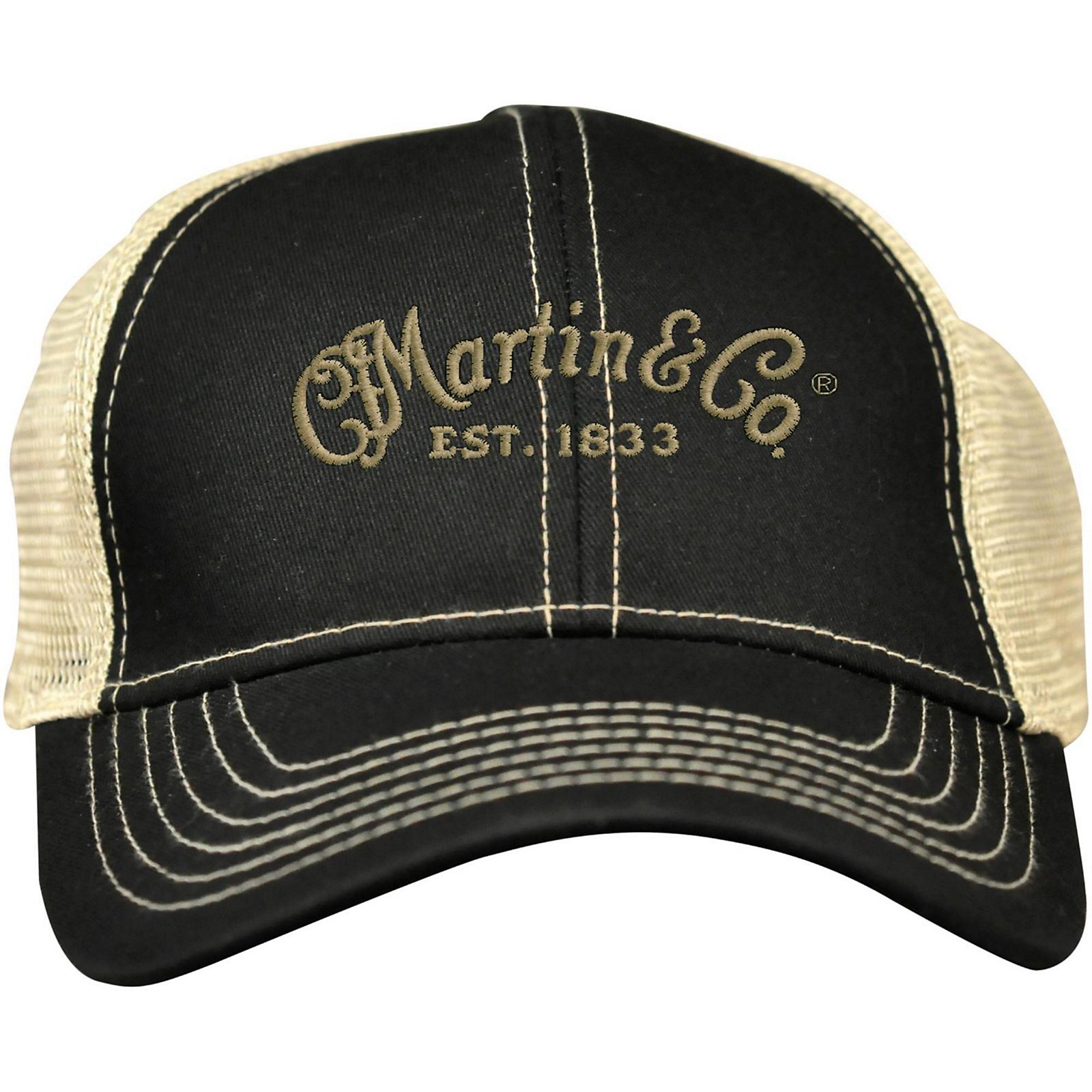 Martin Trucker Hat with Tan Mesh Black | Guitar Center