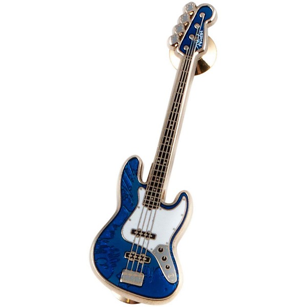 Fender Lapel Pin Jazz Bass Blue White Guitar Center