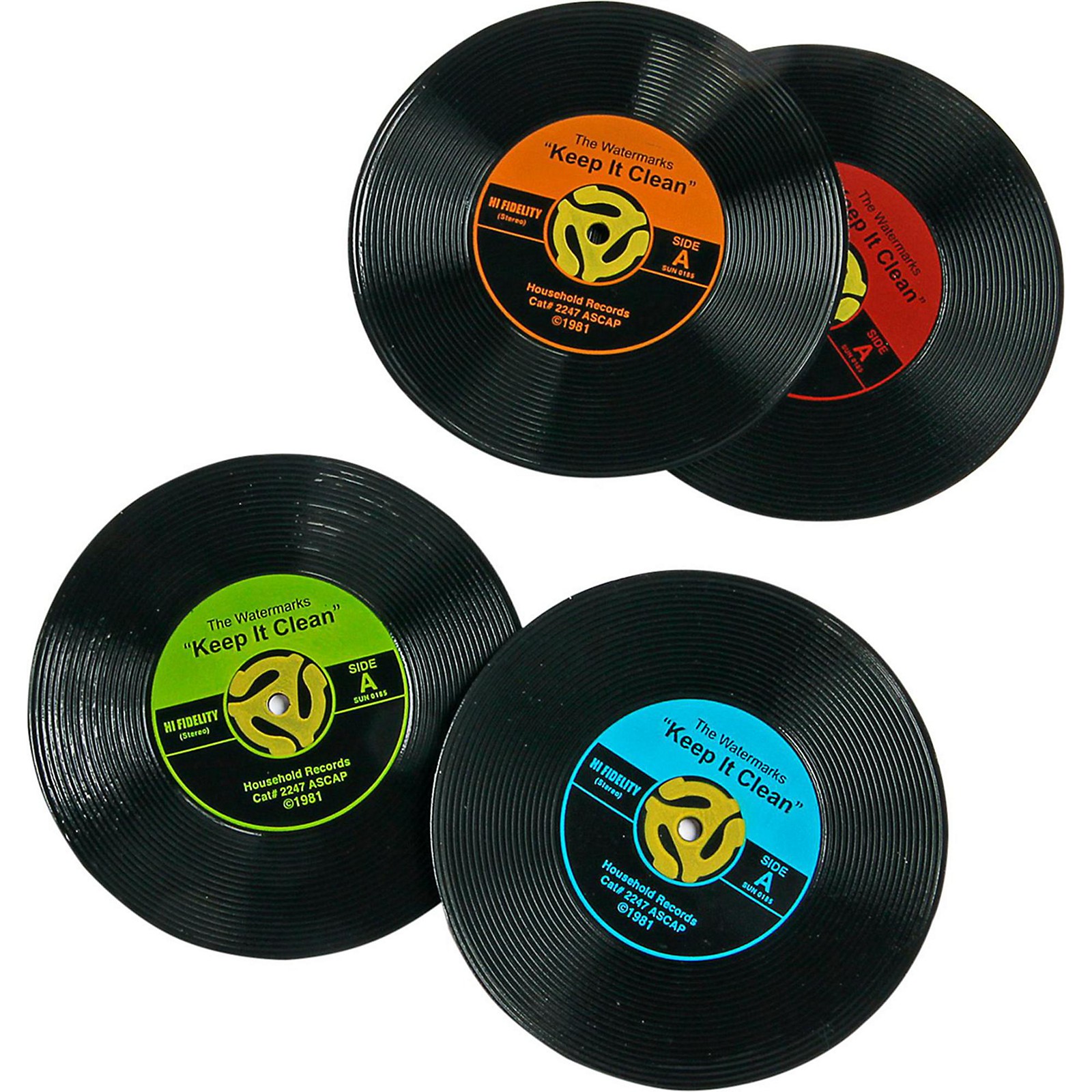 GAMAGO 45 Record Coasters 4-Pack | Guitar Center