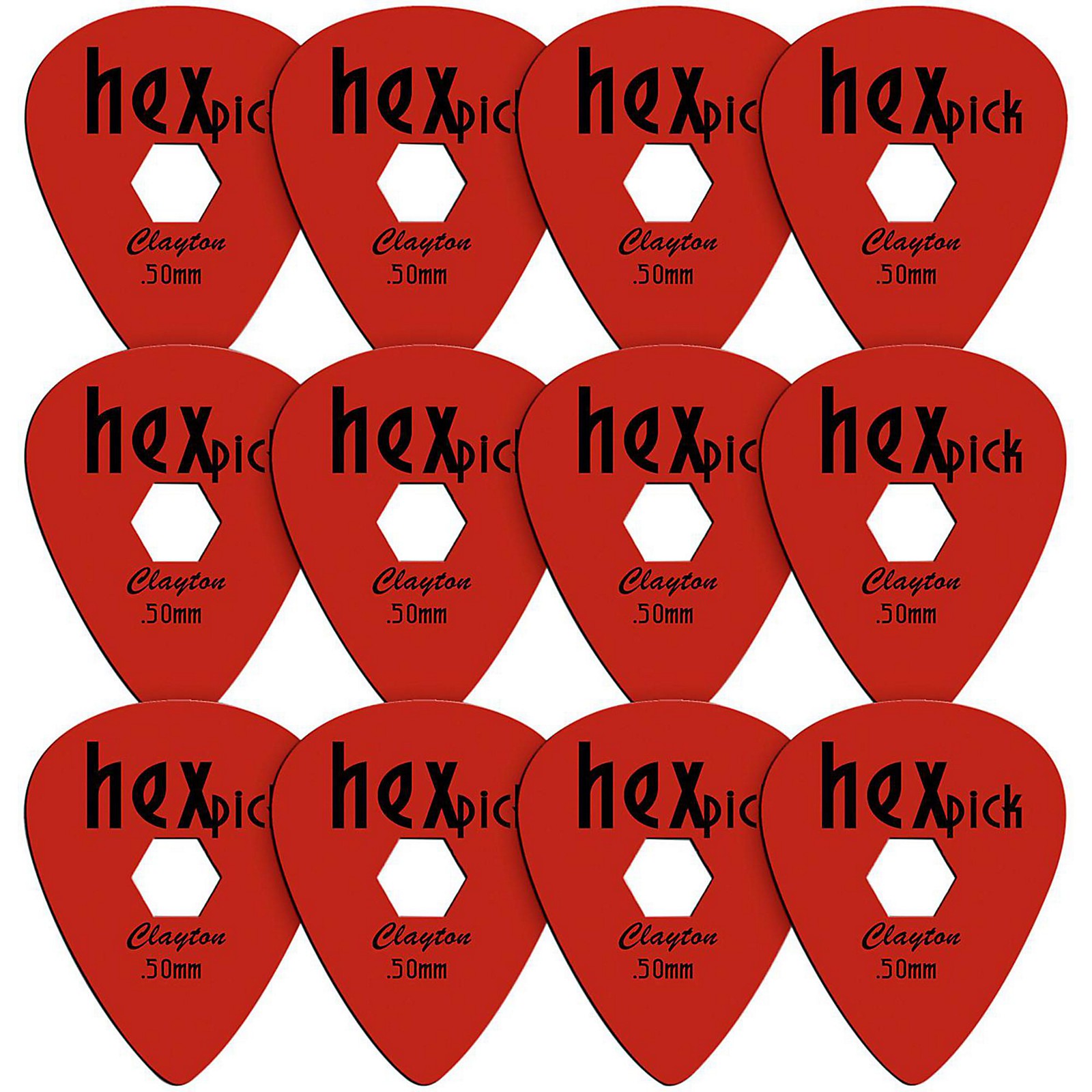 Clayton HexPick Guitar Picks - 12-Pack .50 mm | Guitar Center