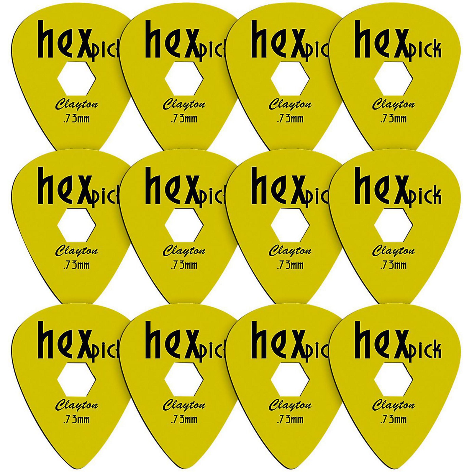 Clayton HexPick Guitar Picks - 12-Pack .73 mm | Guitar Center