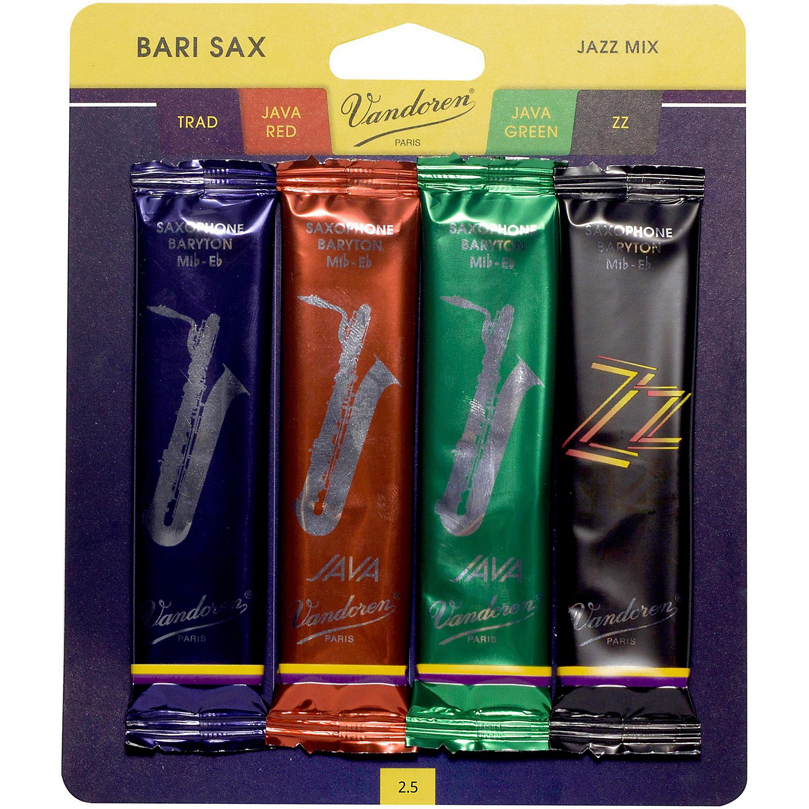 Vandoren Baritone Saxophone Jazz Reed Mix Strength 2.5 | Guitar Center