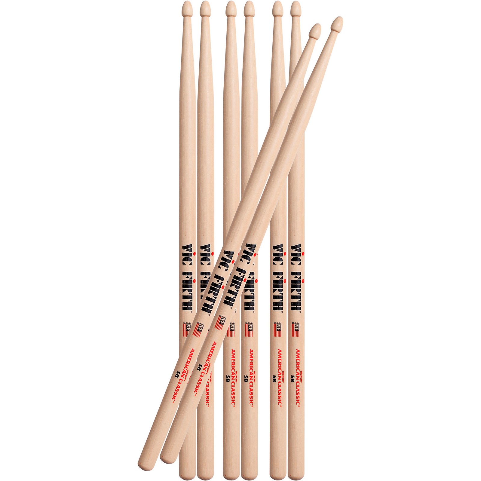 Vic Firth Buy 3 Pair of 5B Drum Sticks, Get 1 Pair Free | Guitar Center