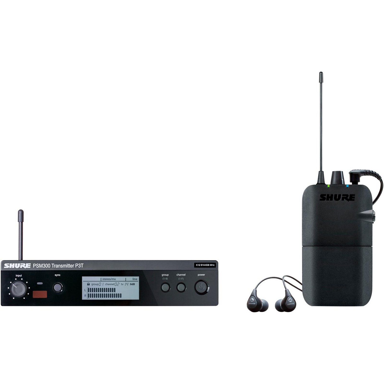 Shure PSM 300 Wireless Personal Monitoring System With SE112-GR ...