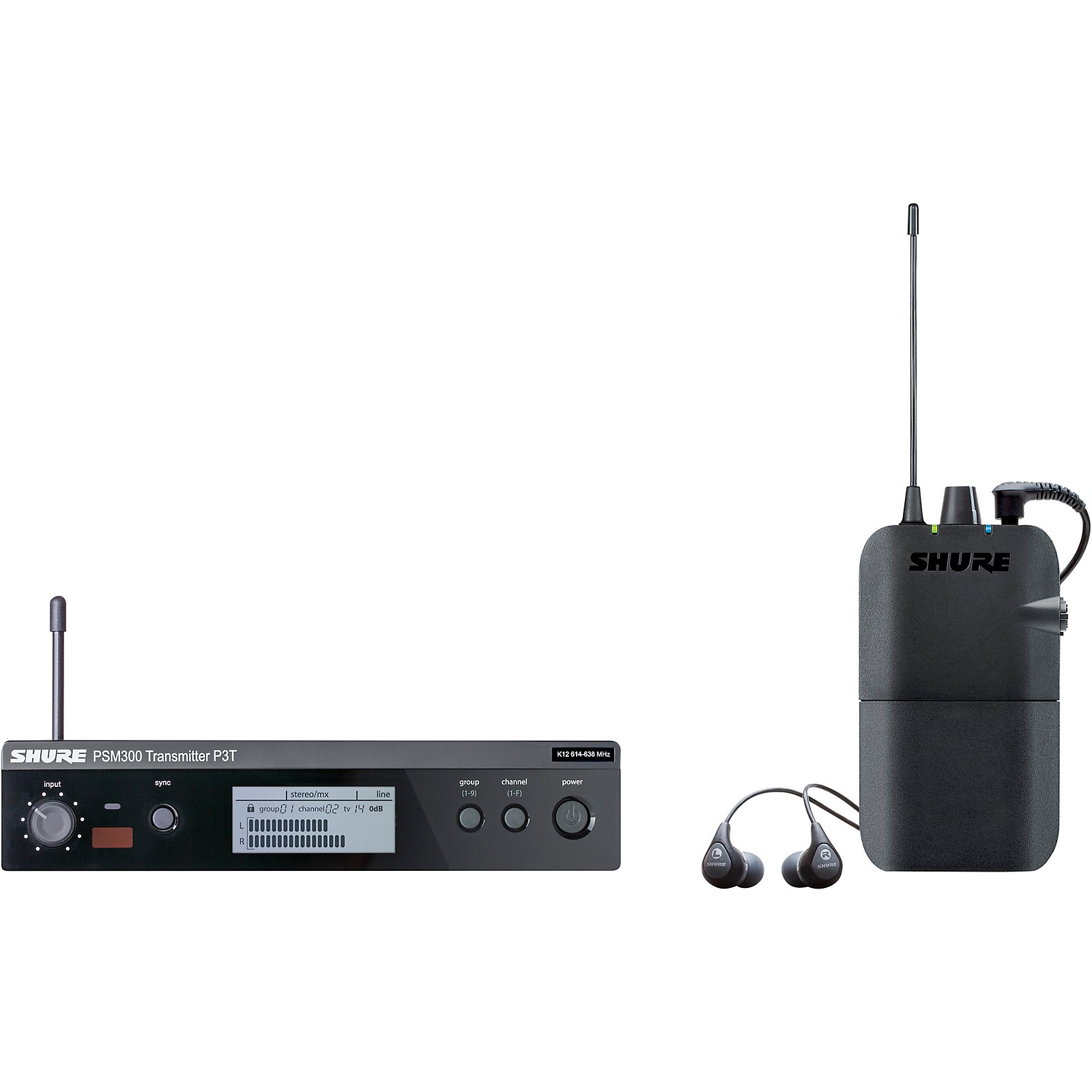 Shure PSM 300 Wireless Personal Monitoring System With SE112-GR ...
