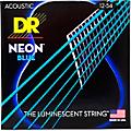 DR Strings Hi-Def NEON Blue Coated Medium Acoustic Guitar Strings (12 ...