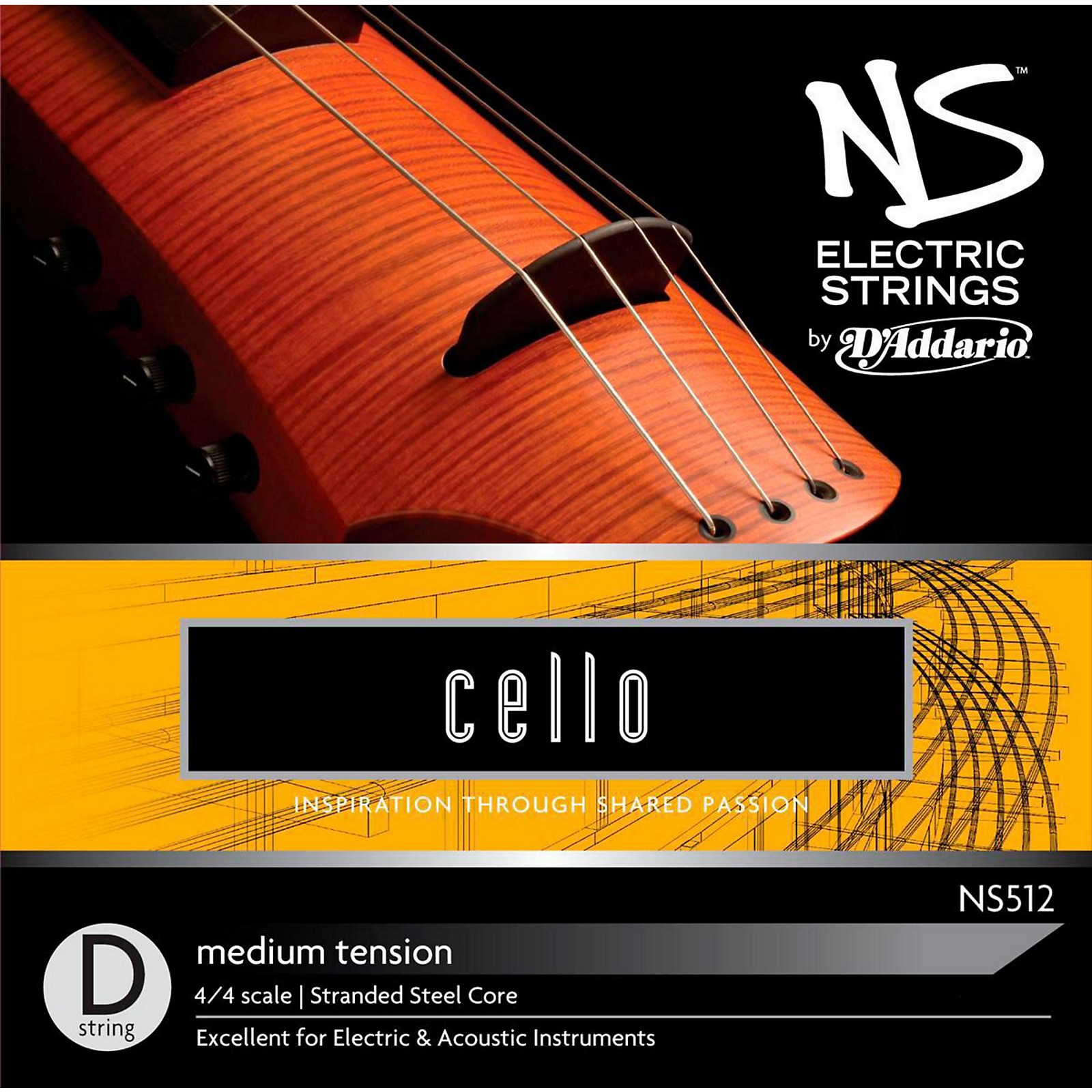 D'Addario NS Electric Cello D String | Guitar Center